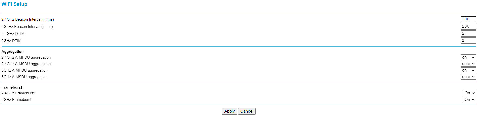 Changing beacon Interval value and DTIM value | NETGEAR Communities